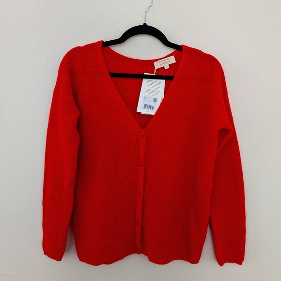 Sezane | Sweaters | Sezane Gilet Barry Cardigan In Redrouge Size Small ...